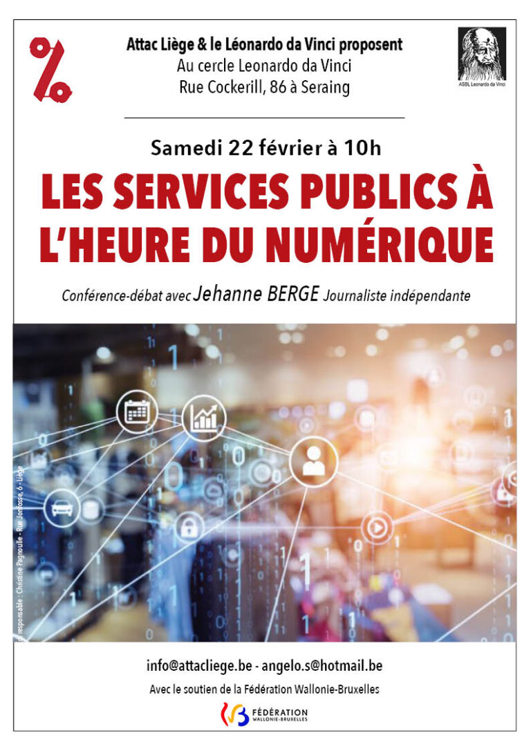 Les services publics à l’heure du numérique | Attac Liège